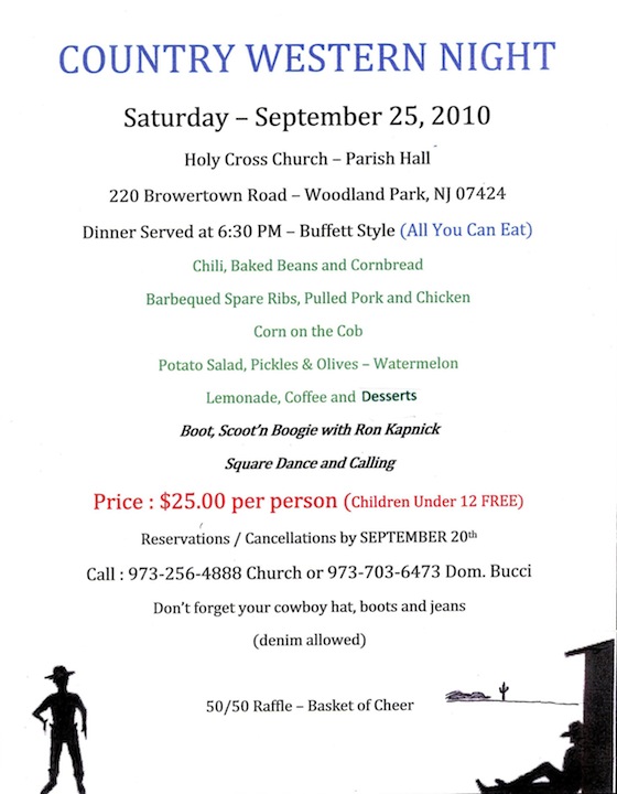 Country Western Night – Holy Cross Church